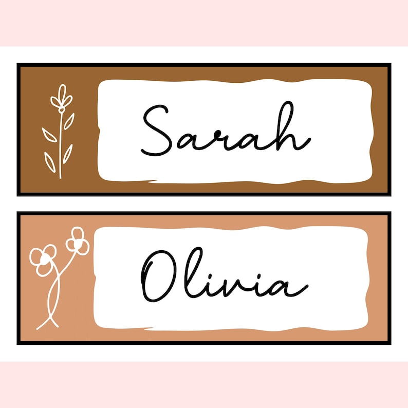 Printable Fall Name Labels, Autumn Classroom Labels, Fall Name Posters ...