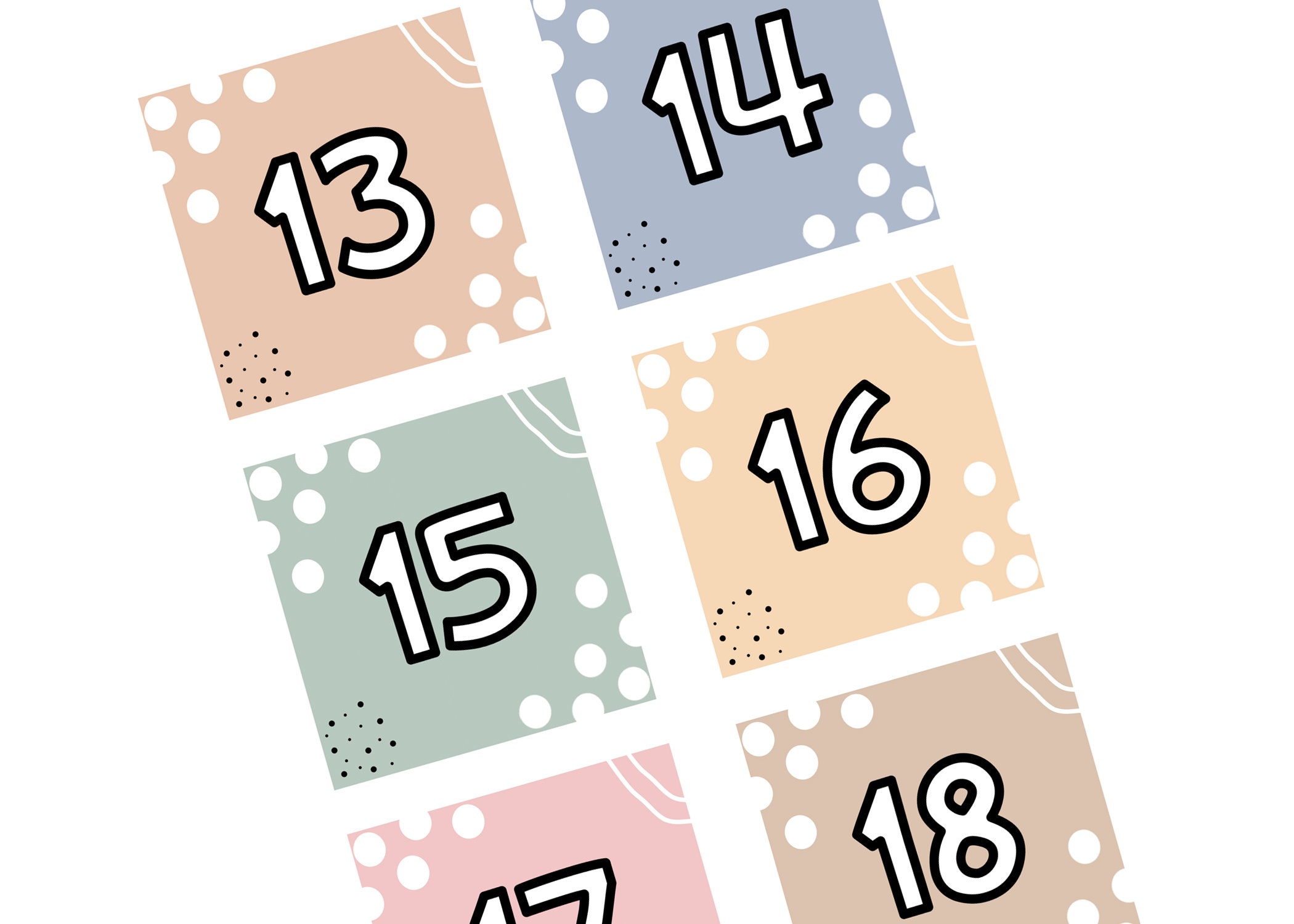 Printable Number Labels Classroom Calendar Numbers Number - Etsy Canada