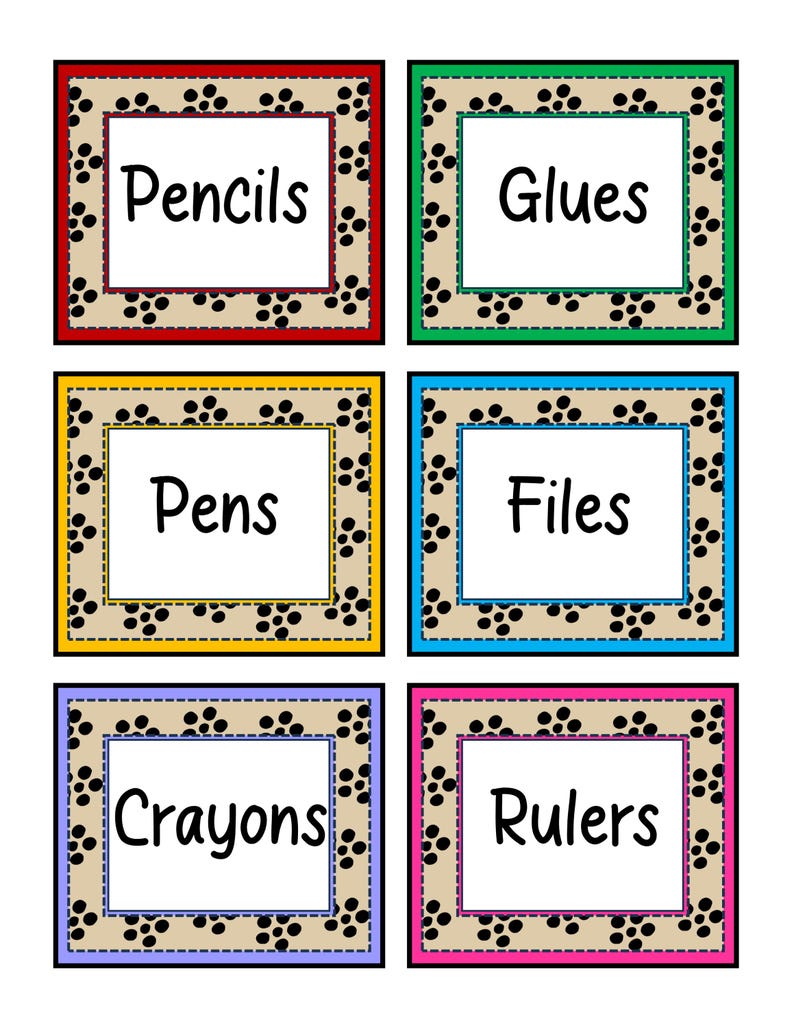 Back to School Bright Nametags, Editable Name Plates, Book Bin Labels ...