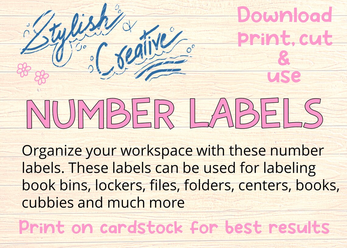 Printable Number Labels, Boho Spotty Number Labels, Classroom Calendar ...