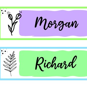 Printable Classroom Labels Student Name Cards Bright Name - Etsy Canada