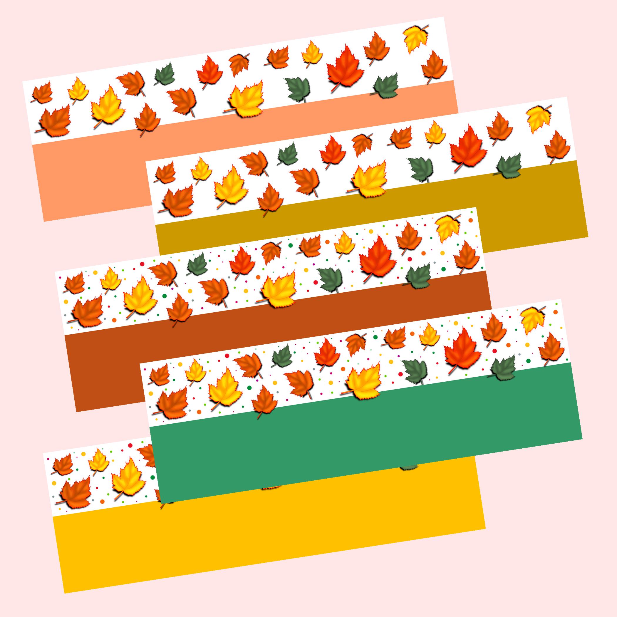 Printable Fall Name Labels, Autumn Classroom Labels, Fall Name Posters ...