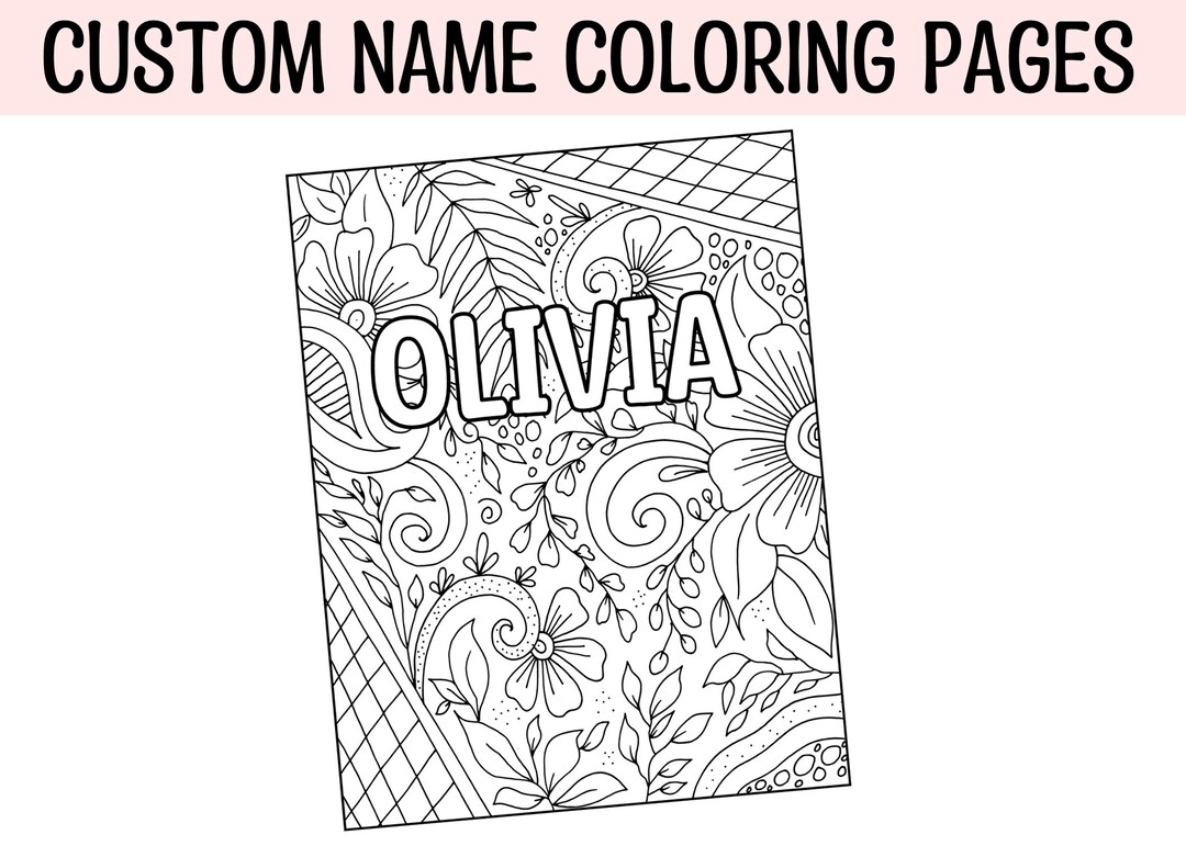 Printable Personalized Name Coloring Pages, Custom Name Coloring ...