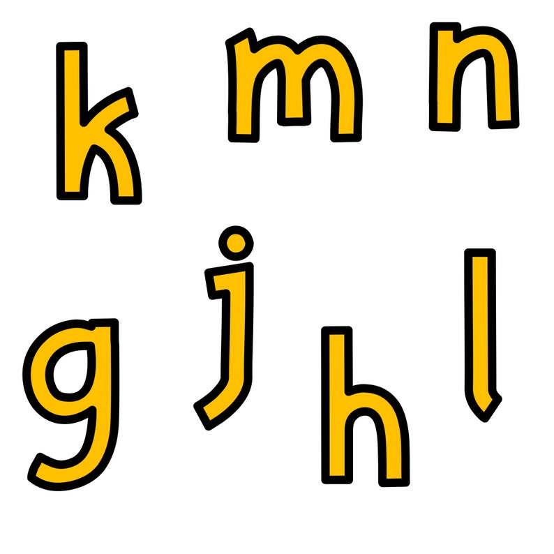 Yellow Bulletin Board Letters, Printable Classroom Decor (PDF) - Etsy