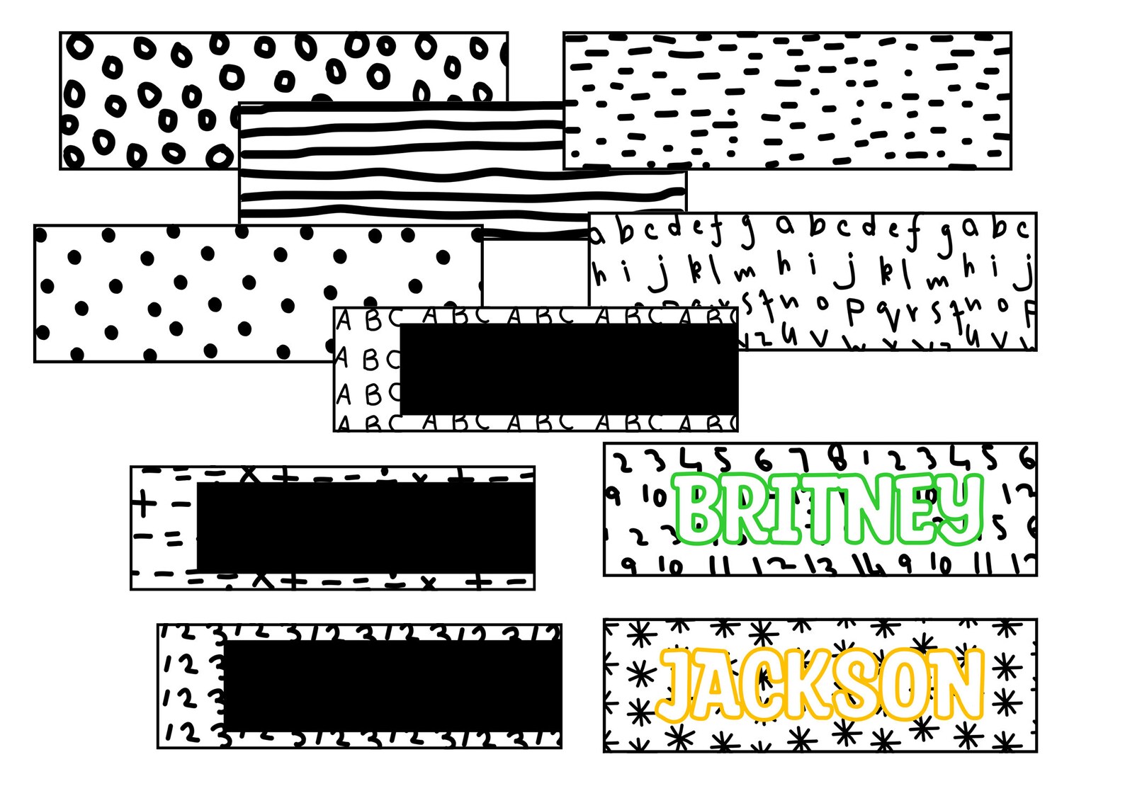 Classroom Labels, Black and White Classroom Labels for Kids, Student ...