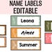 Printable Fall Name Labels, Autumn Classroom Labels, Fall Name Posters ...