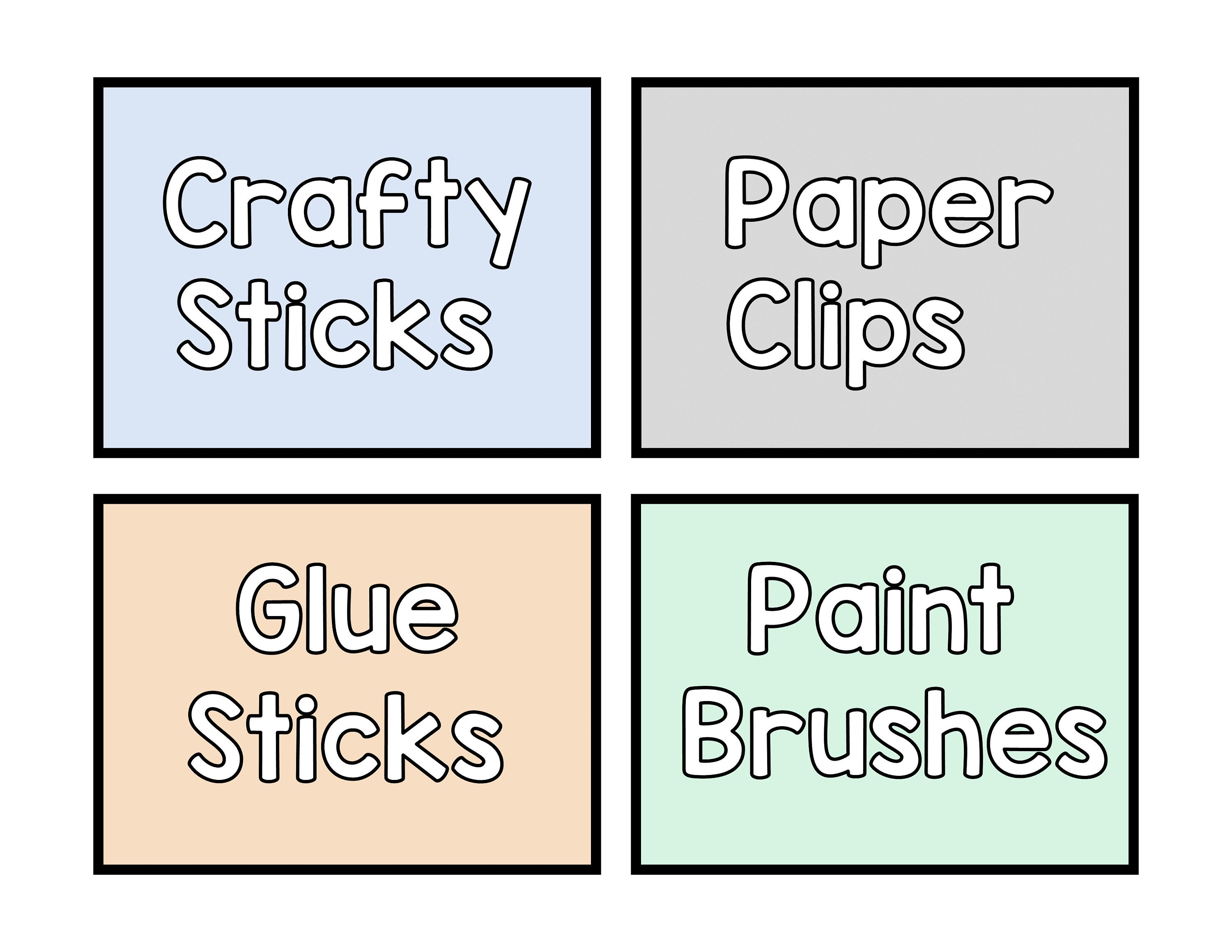 Printable Calm Colors Classroom Supplies Labels, Classroom Supplies ...