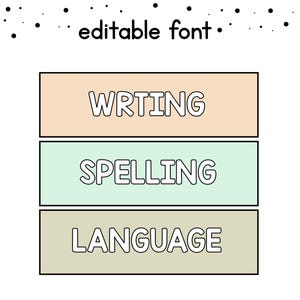 Printable Modern Calm Colors Classroom Schedule Cards, Editable ...