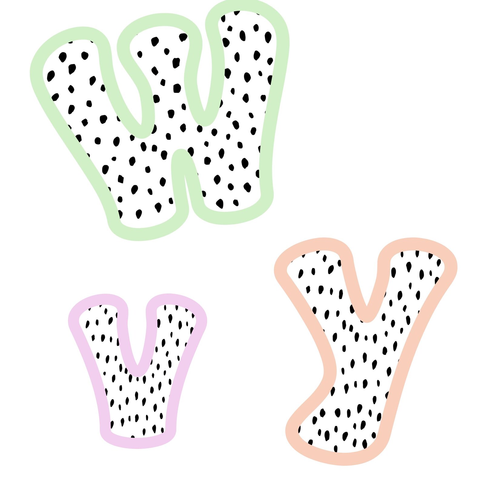Back to School Printable Spotty Bulletin Board Letters, Spotty Large ...
