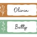 Boho Art Classroom Labels, Editable Student Name Tags, Botanical Name ...