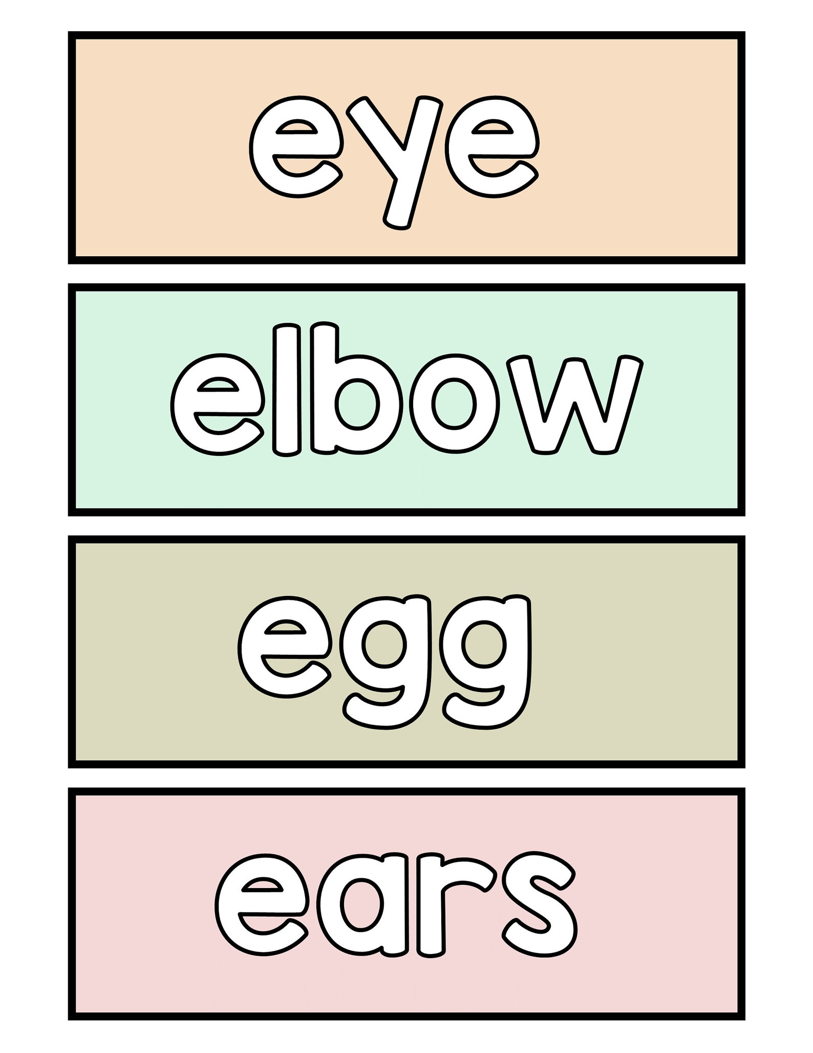 Printable Calm Colors Word Wall Labels, Word Wall Banners, Alphabet ...