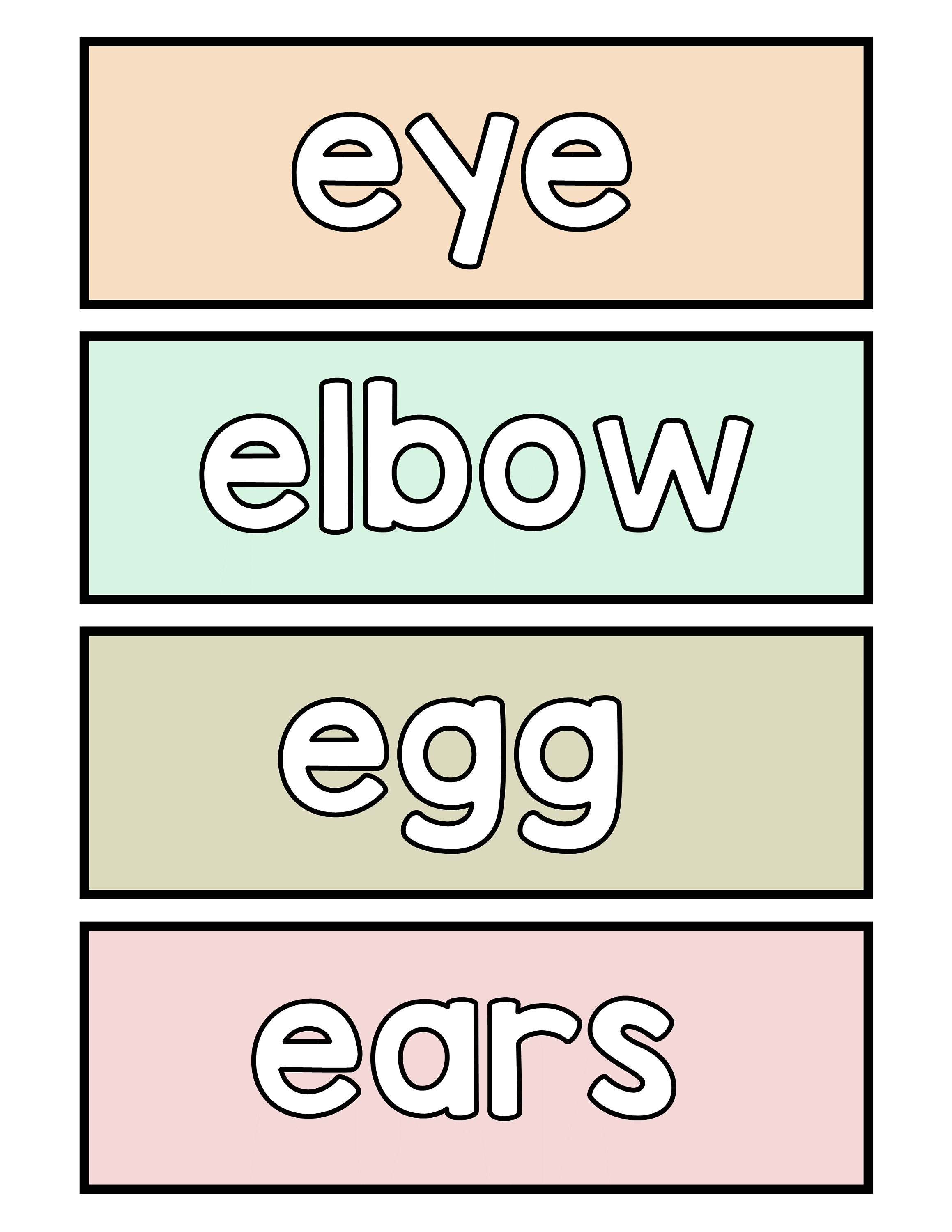 Printable Calm Colors Word Wall Labels, Word Wall Banners, Alphabet ...