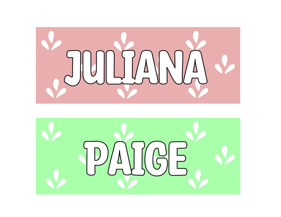 Student Name Labels, Pastel Color Name Tags, Student Cubby Name Plates ...