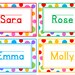 Polka Dots Labels, Printable Bright Name Labels, Student Name Tags ...