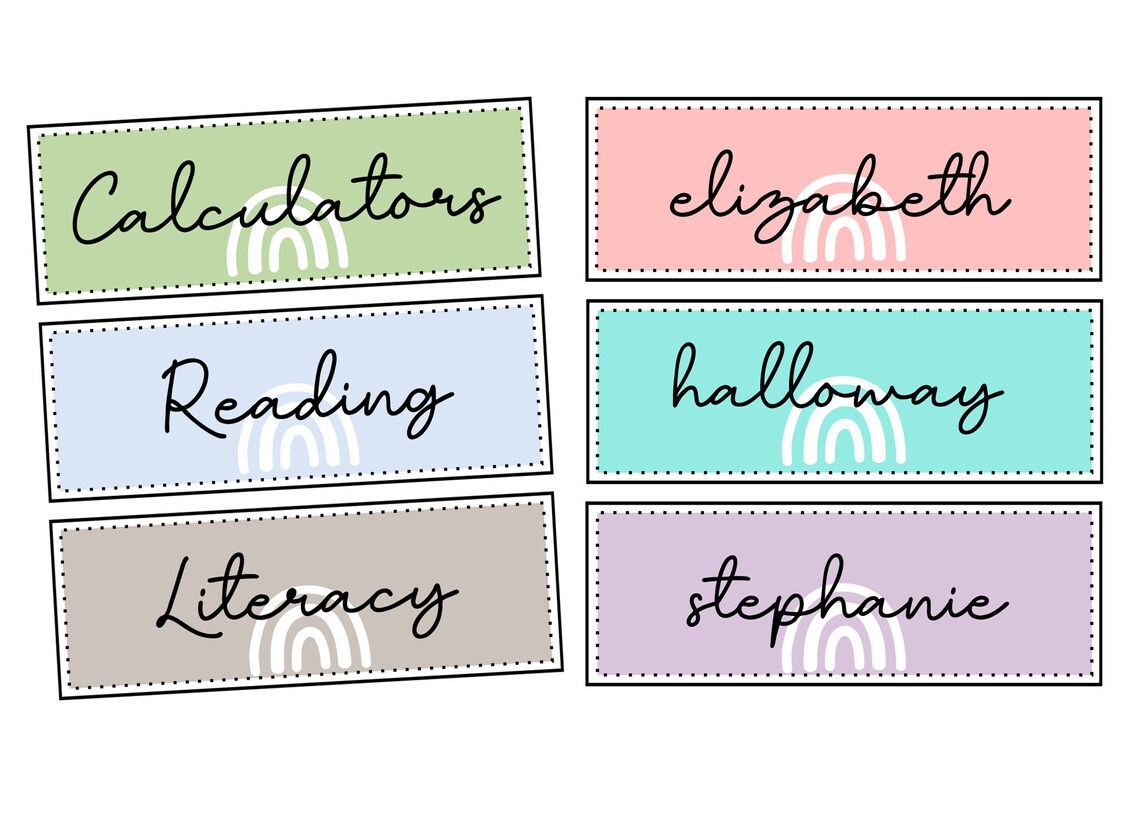 Classroom Labels Editable Student Name Tags, Back to School Labels ...