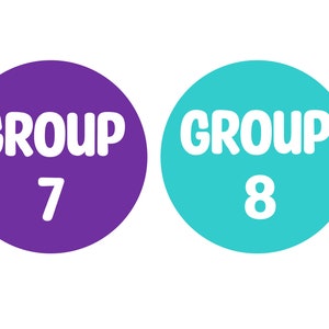 Classroom Table Numbers, Class Table Numbers, Table, Team, Group Labels ...