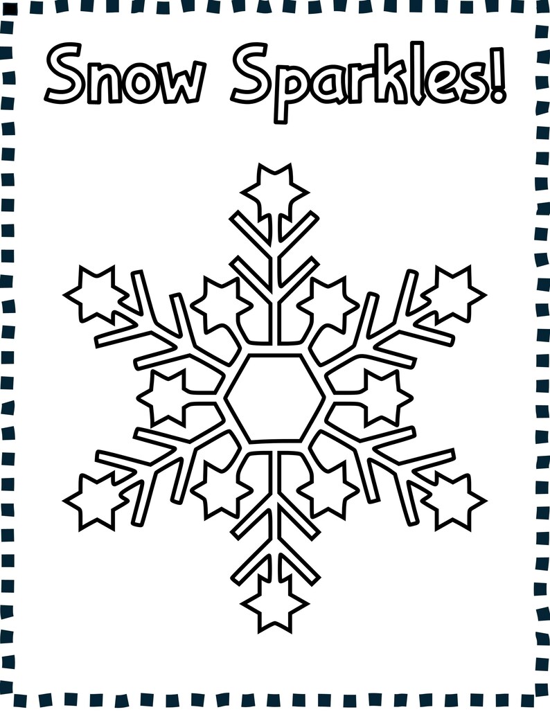 Printable Winter Snowflakes Coloring Worksheets, Editable Coloring ...