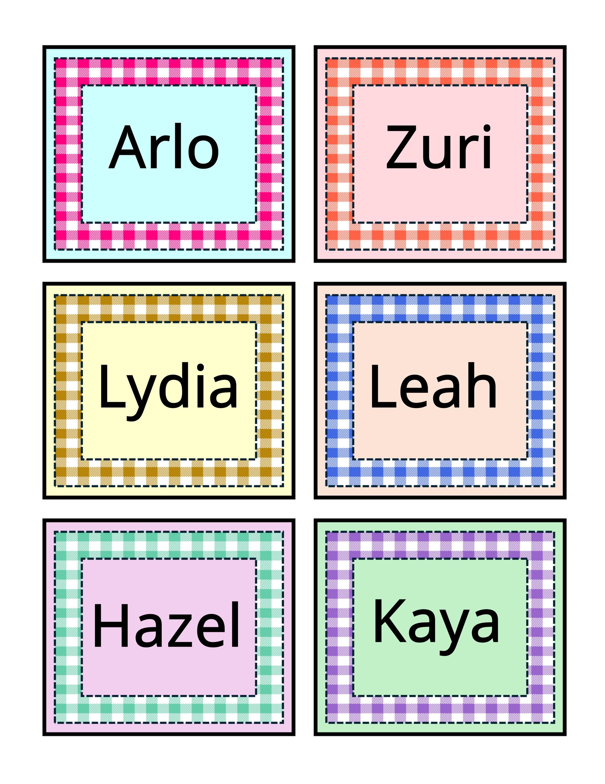 Back to School Printable Name Labels, Locker Labels, Mailbox Labels ...