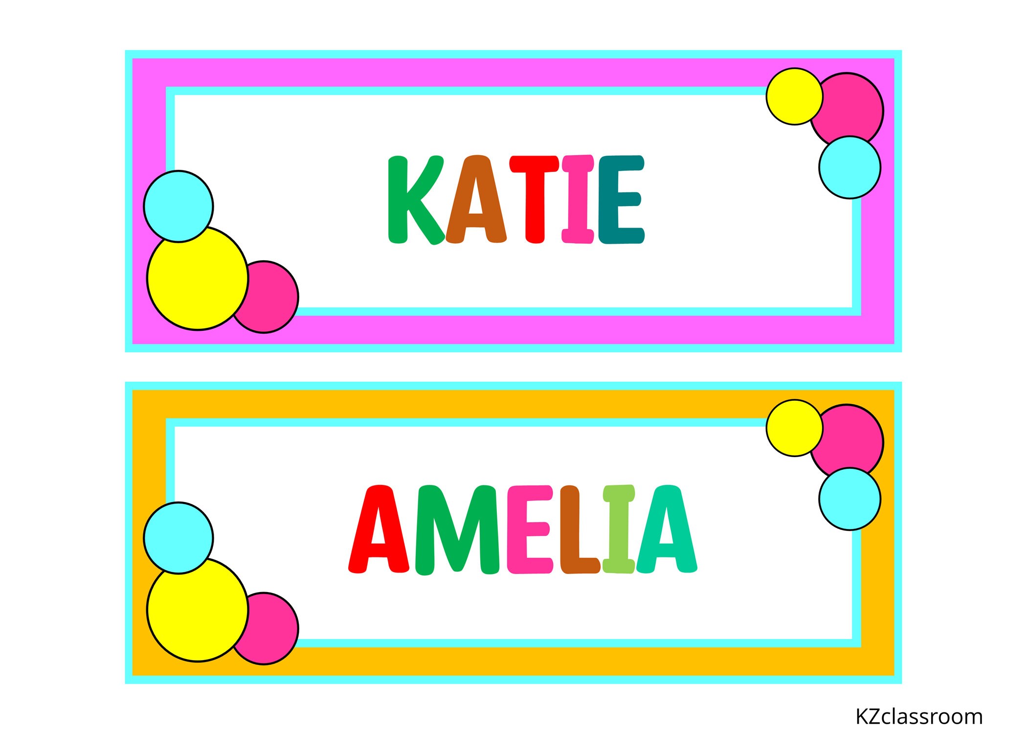 Polka Dots Name Tags, Editable Classroom Labels,cubbies Labels, Book ...