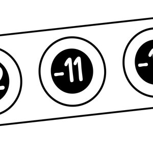 Printable Large Number Line, Black and White Large Number Line Wall ...