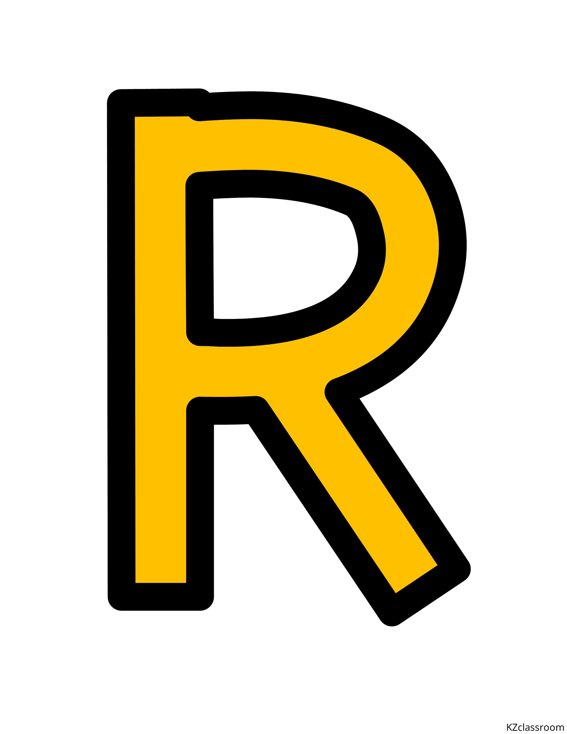 Printable Yellow Bulletin Board Large Alphabet Letters, Editable ...