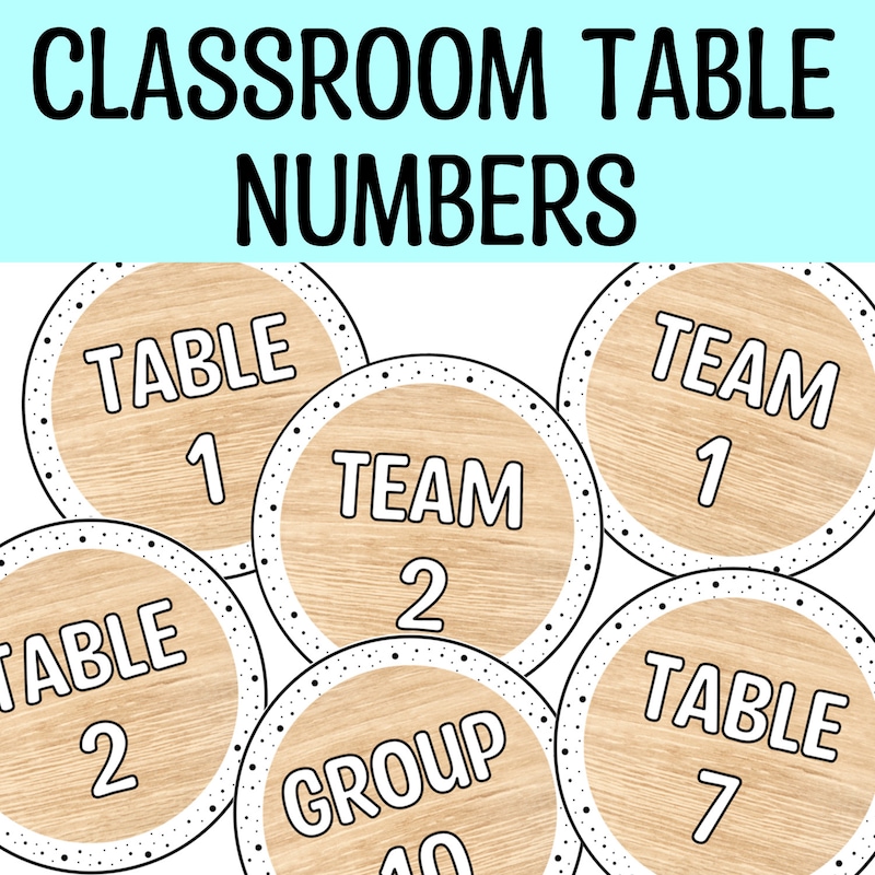 Circle Table Numbers - Etsy