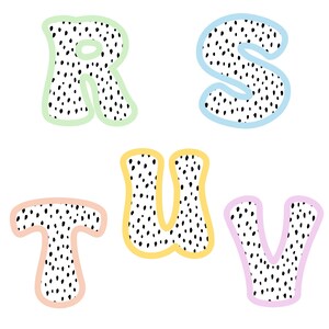 Back to School Printable Spotty Bulletin Board Letters, Spotty Large ...