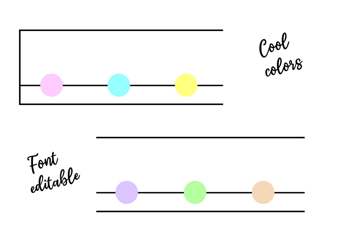 Printable Large Number Line Wall Display, Editable Boho Colorful ...