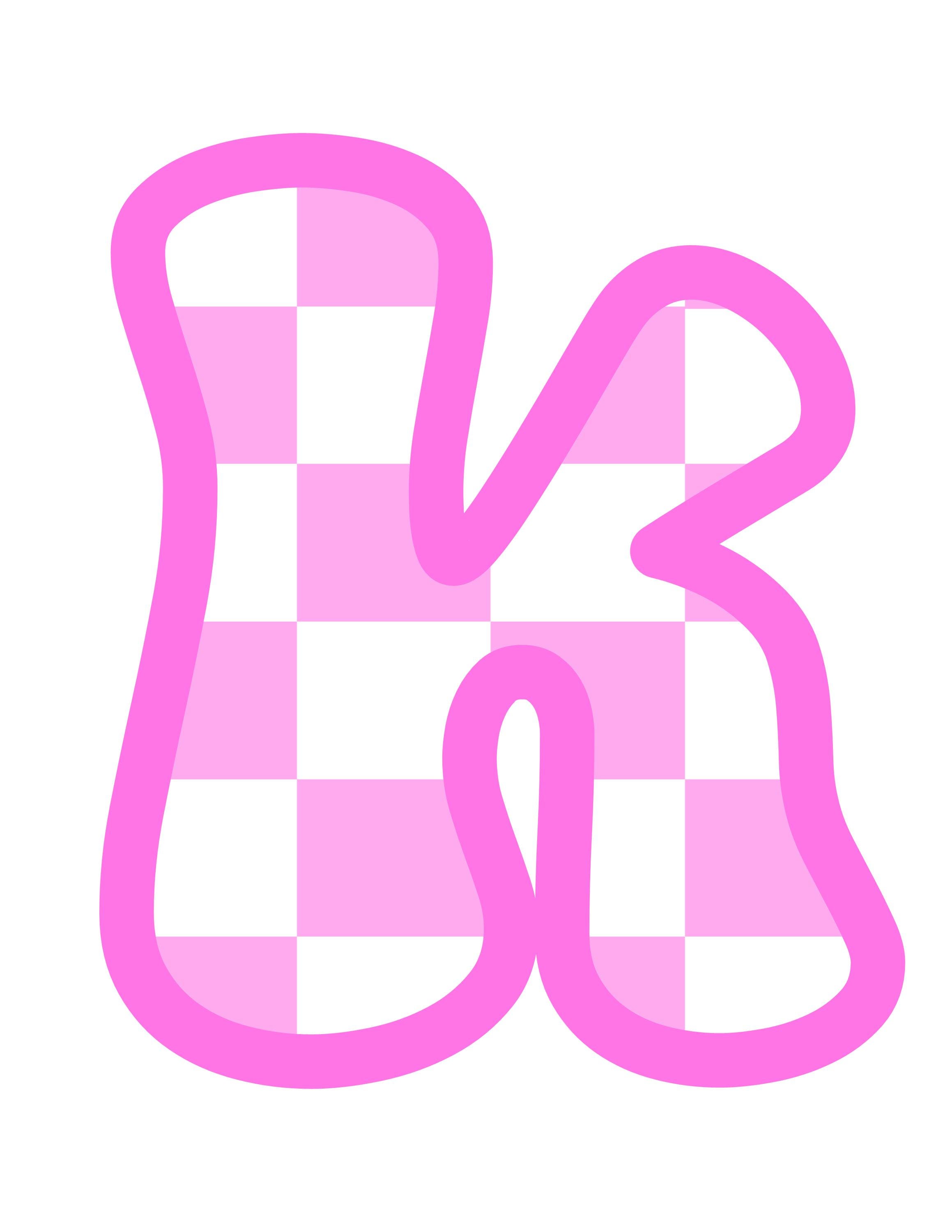 Printable Pink Checkered Bulletin Board Letters, Alphabets, Decorative ...