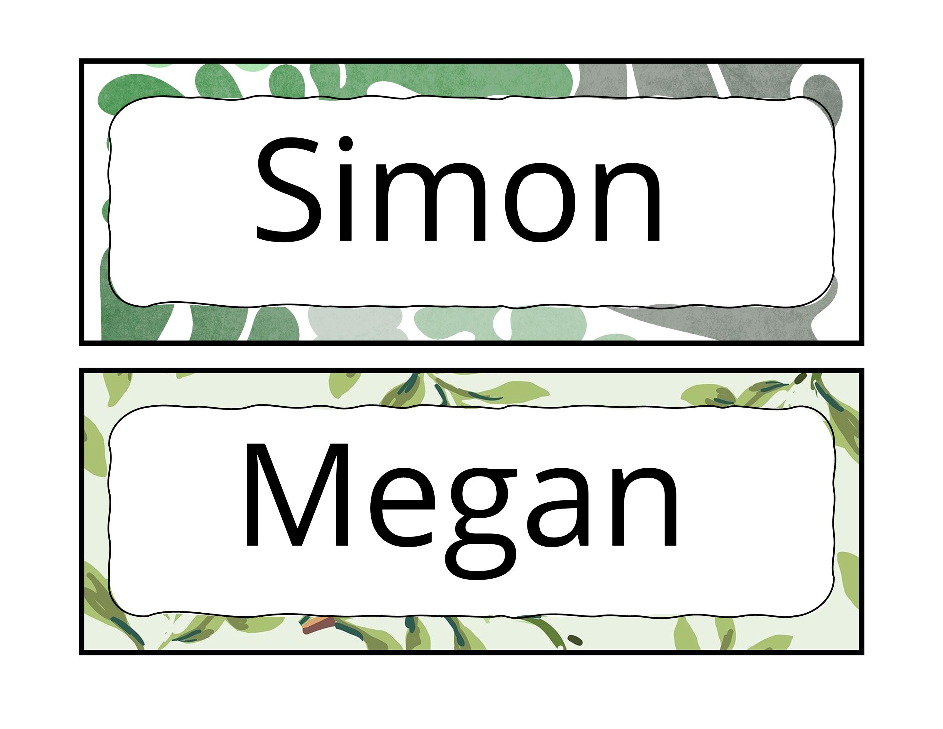 Sage Green Botanical Name Labels, Plants Theme Classroom Decor (PDF ...