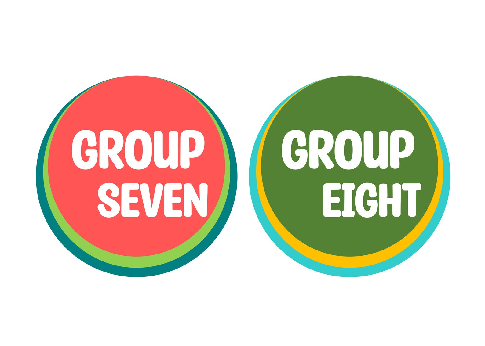 Classroom Table Numbers, Class Table Numbers, Table, Team, Group Labels ...