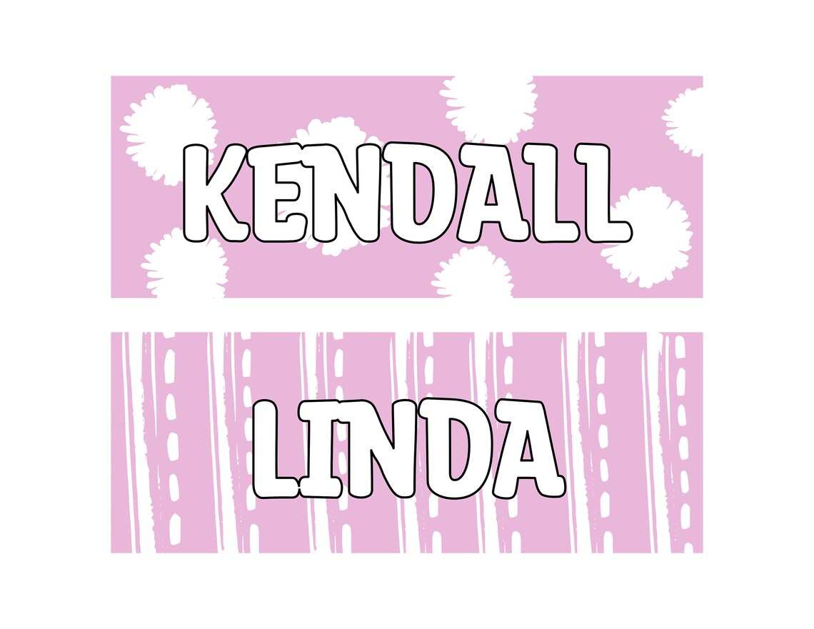 Student Name Labels, Pastel Color Name Tags, Student Cubby Name Plates ...