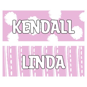 Student Name Labels, Pastel Color Name Tags, Student Cubby Name Plates ...