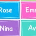 Bright Classroom Name Labels, Cubby Tags (PPTX) - Etsy