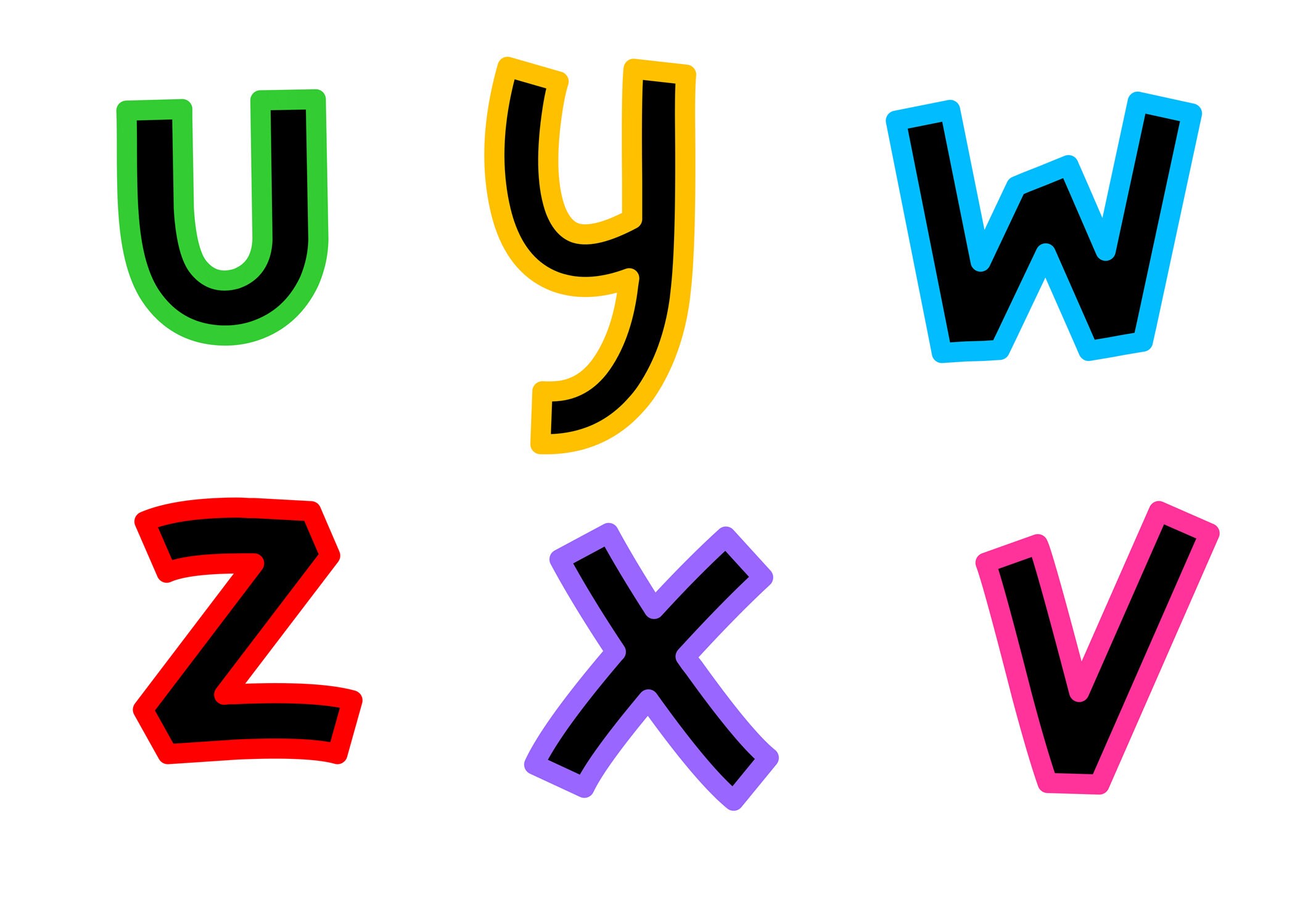 Printable Bright Bulletin Board Large Alphabet Letters, Colorful ...