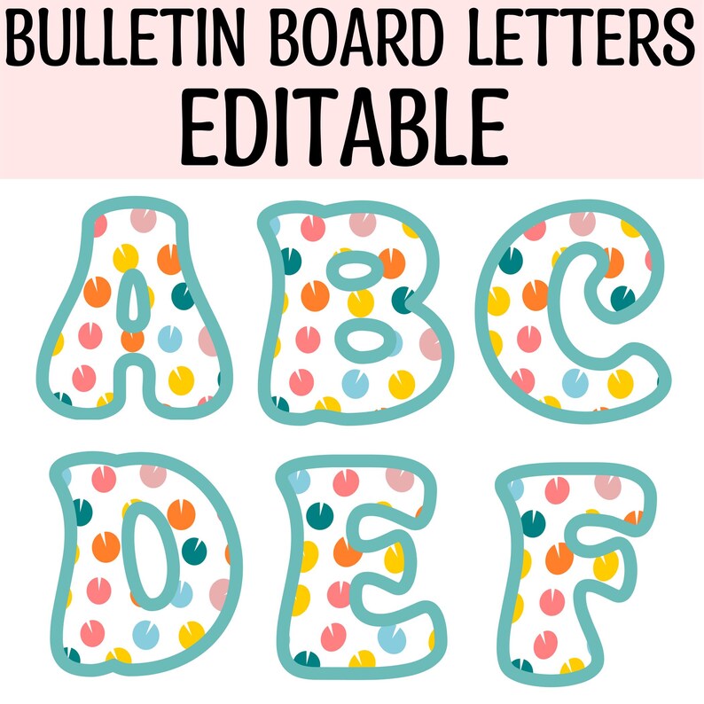 Back to School Printable Bright Bulletin Board Letters, Classroom ...