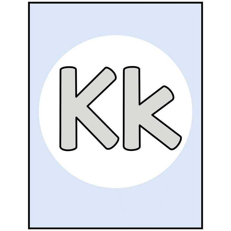 Printable Modern Calm Colors Alphabet Posters, Alphabet Letters Wall ...