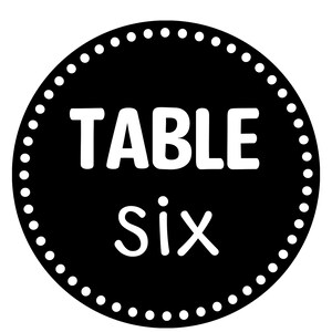 Black and White Classroom Table Numbers, Table, Team and Group Numbers ...