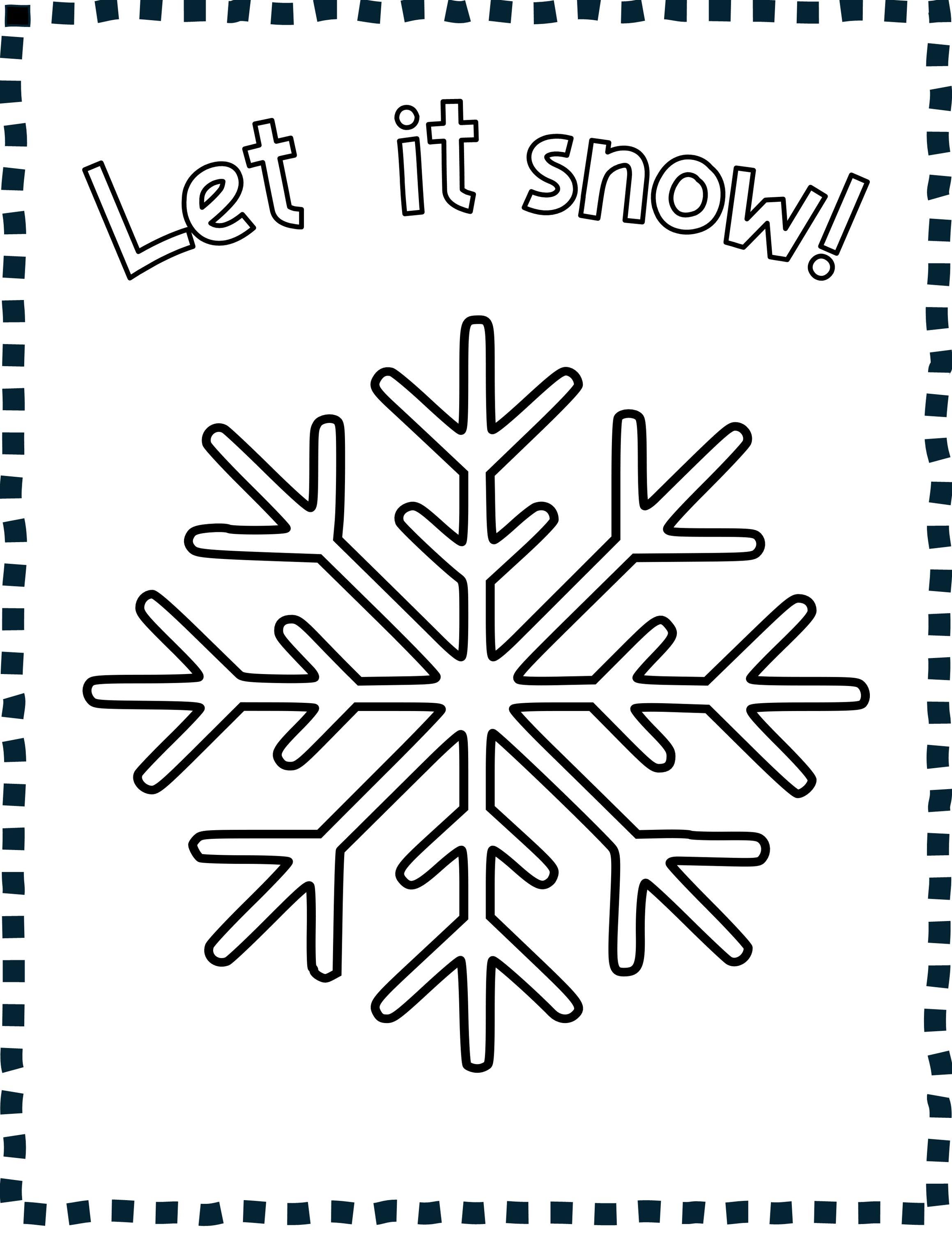 Printable Winter Snowflakes Coloring Worksheets, Editable Coloring ...