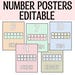 Printable Number Labels, Bright Classroom Calendar Numbers, Number ...