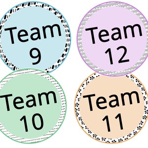 Boho Pastel Rainbow Classroom Table Team and Group Numbers - Etsy
