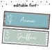 Printable Botanical Student Name Plates, Editable Autumn Classroom ...