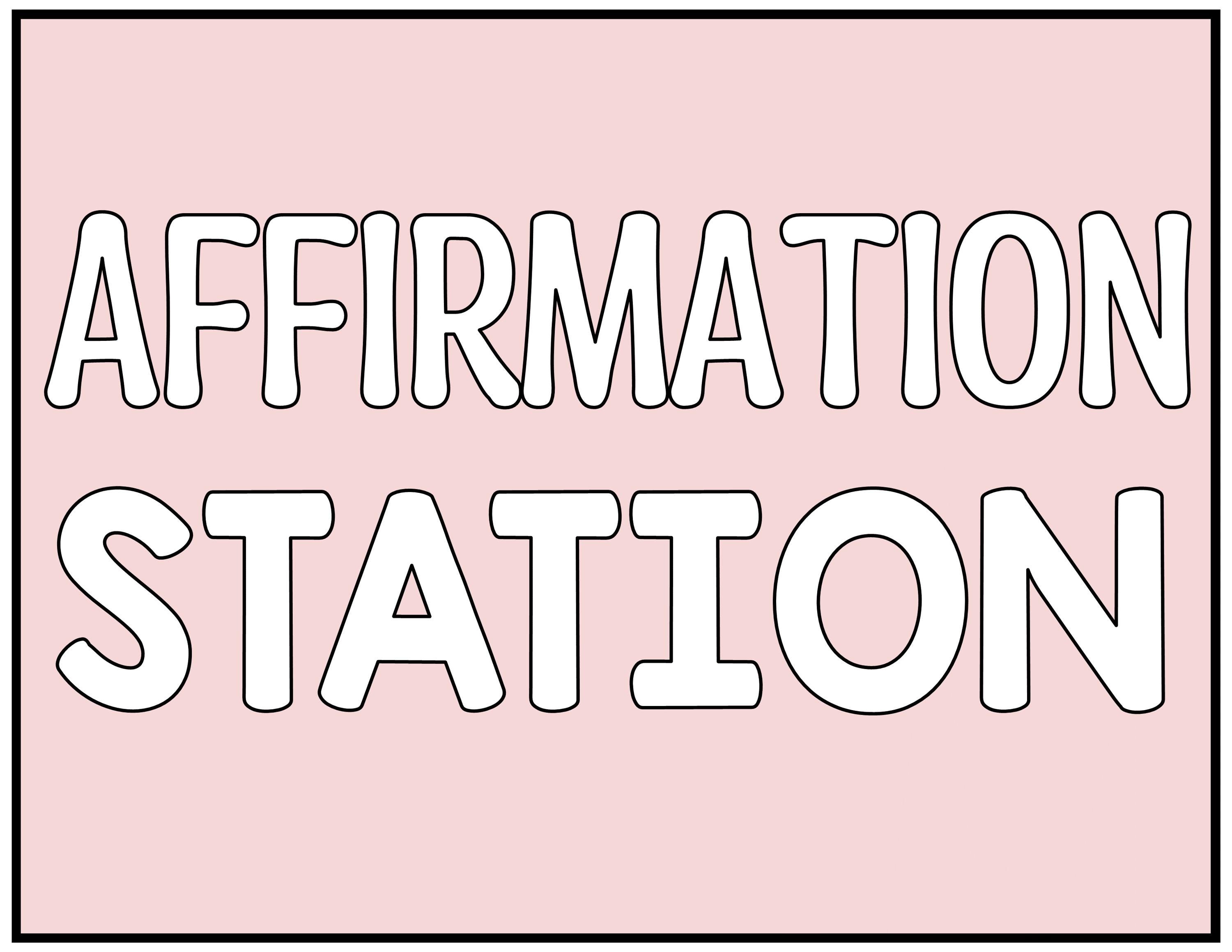 Printable Round Positive Affirmation Labels, Printable Student ...