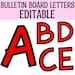Printable Large Red Bulletin Board Alphabet Letters, Large Alphabet ...