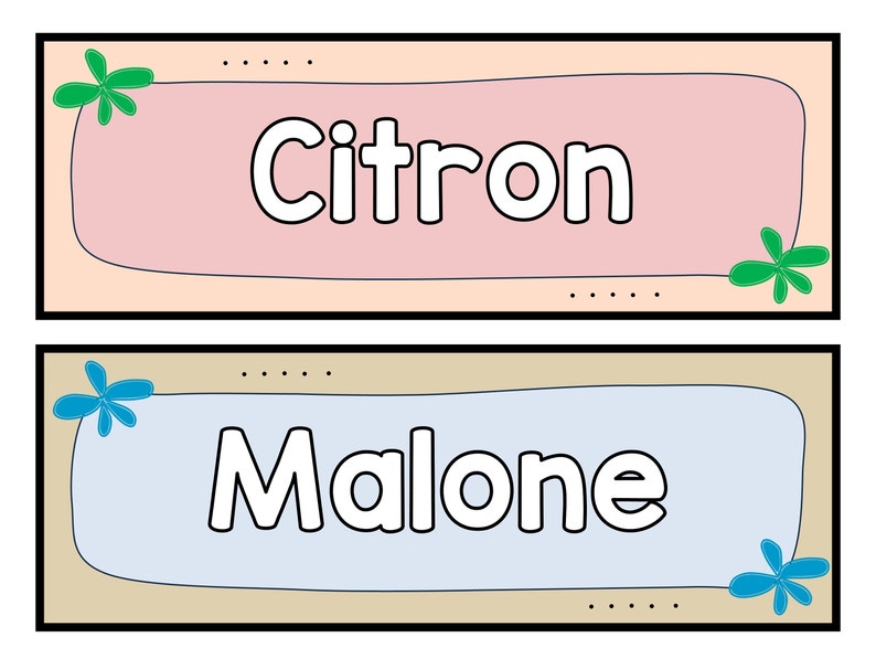 Printable Student Name Labels, Boho Name Tags, Cubby Name Plates ...