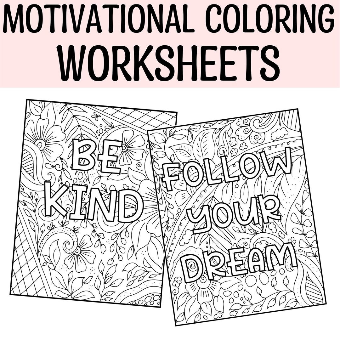 Printable Motivational Coloring Pages, Growth Mindset Coloring ...