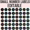 Printable Classroom Number Labels, Calendar Numbers, Bright Chevron ...
