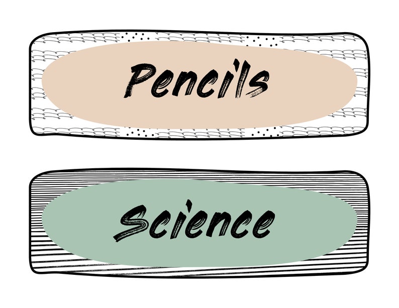 Printable Student Name Tags, Art Classroom Labels, Boho Classroom ...