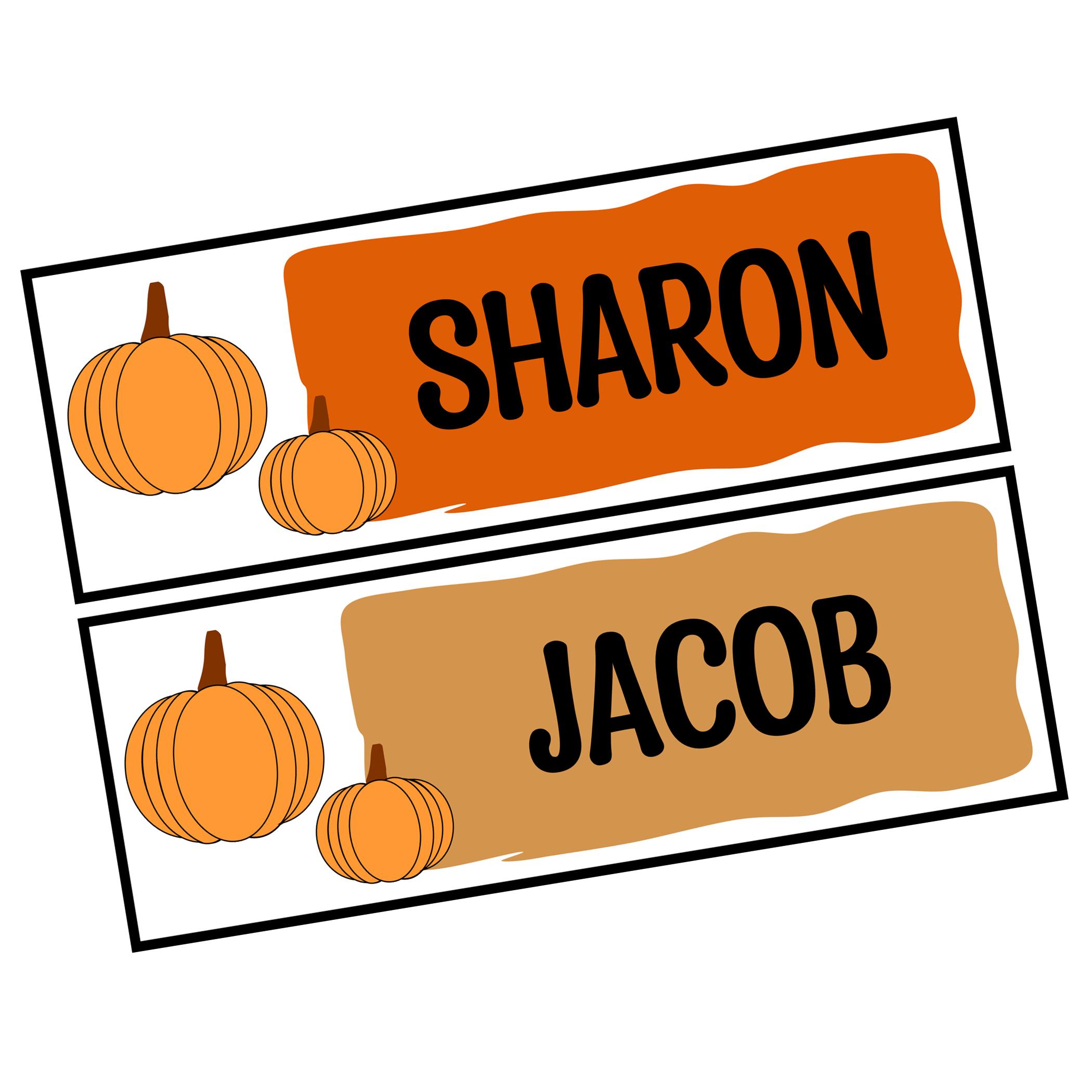 Printable Fall Name Labels, Autumn Classroom Labels, Fall Name Posters ...