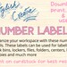 Printable Number Labels Bundle Pack, Round Number Labels, Black and ...